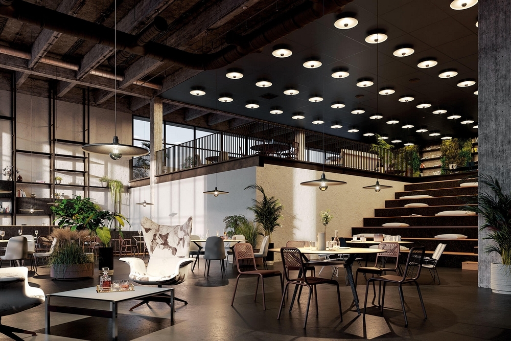 Réalisations : luminaires de restaurants par Fromelec